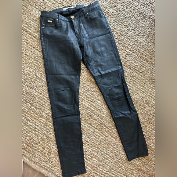 Leara Woman | Pants & Jumpsuits | Leara Woman Black Leather Slim Fit ...